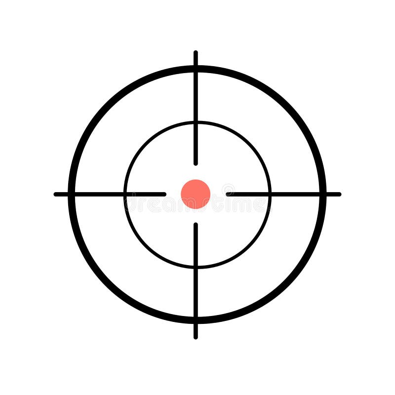 Target Mark Icon Vector Illustration Isolated on White Stock Vector ...