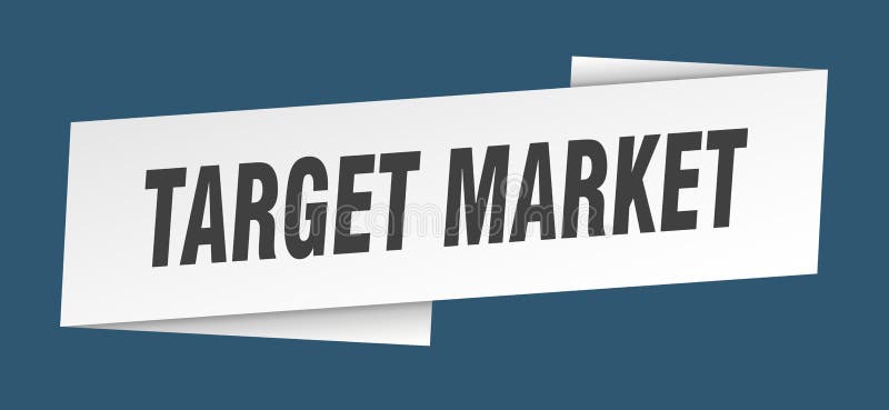 Target Market Banner Template. Target Market Ribbon Label. Stock Vector ...