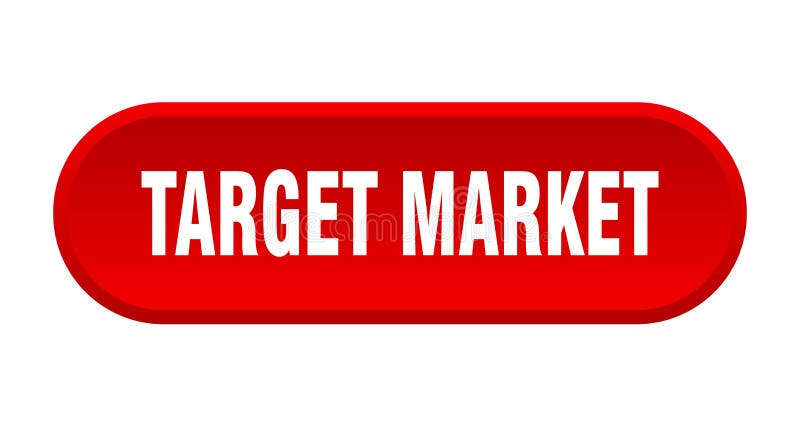 Target market button stock vector. Illustration of seal - 196840541