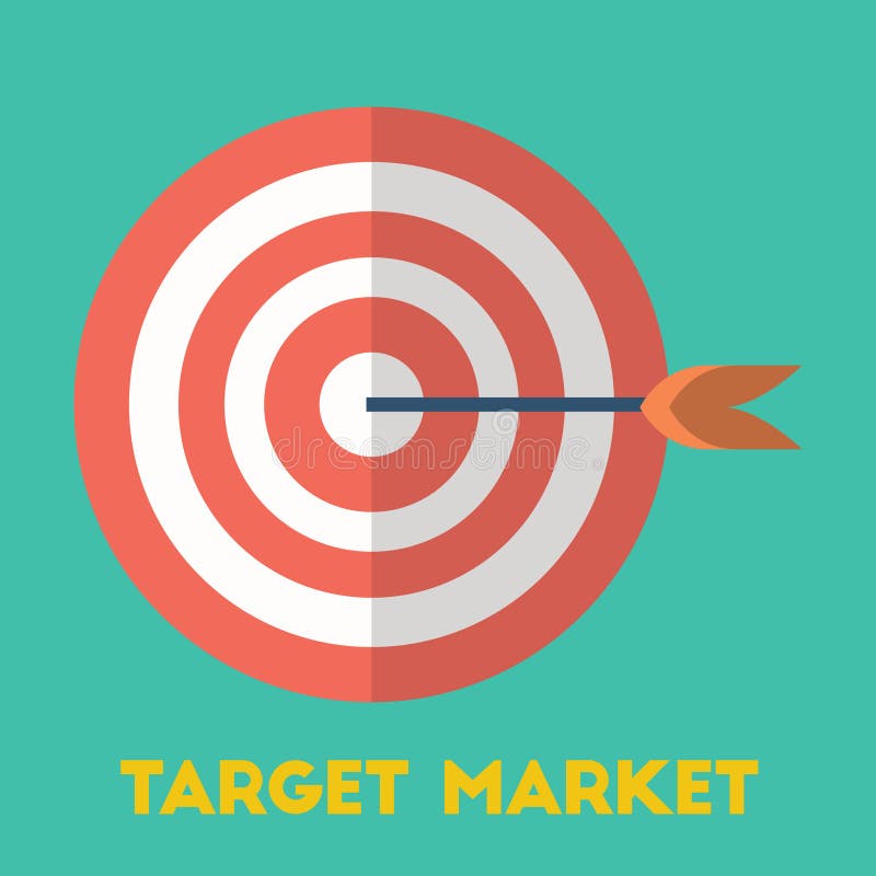 Target market concept. stock vector. Illustration of aiming - 188184511