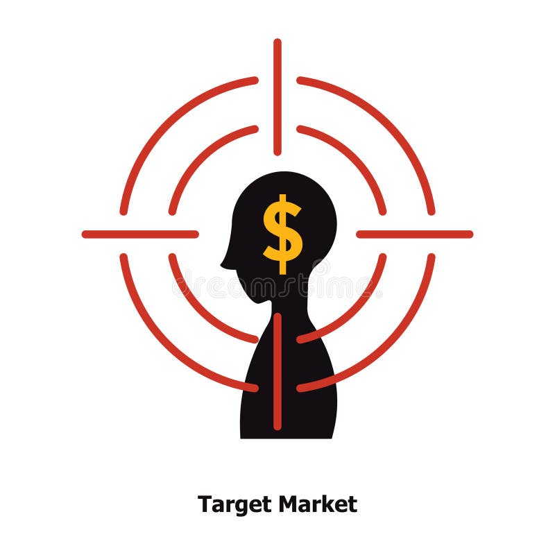 Target market concept. stock vector. Illustration of aiming - 188184511