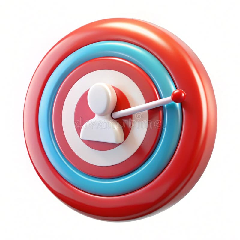 Target market 3D icon stock illustration. Illustration of niche - 357850095
