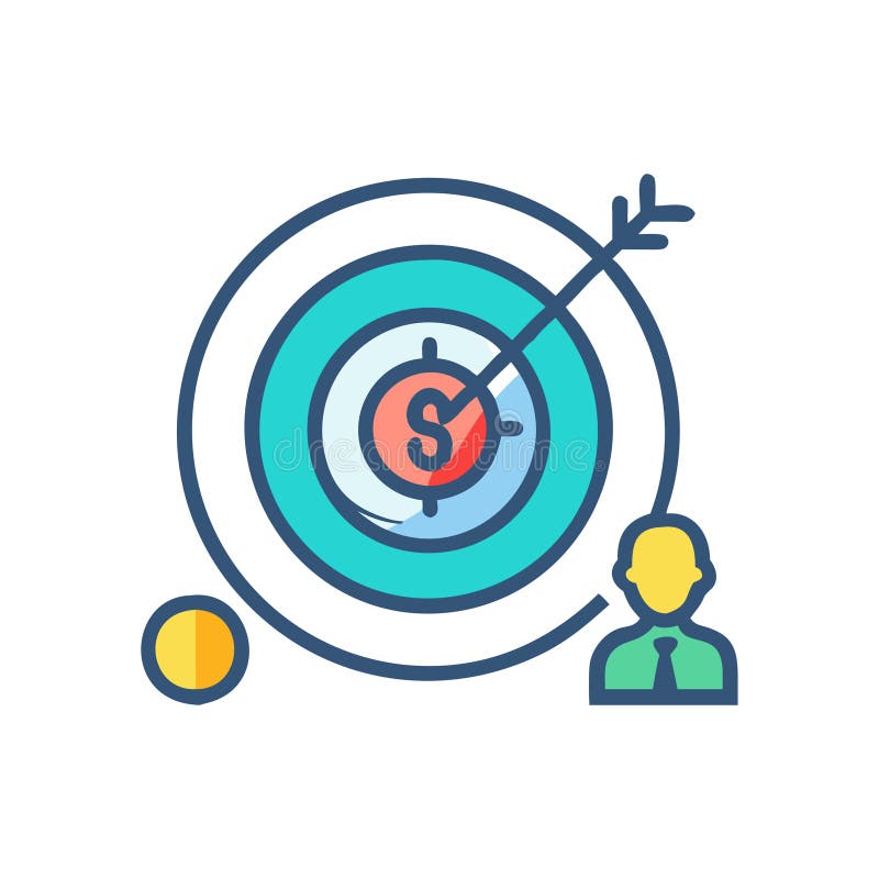 Target Market Icon for Business Strategy Stock Illustration ...