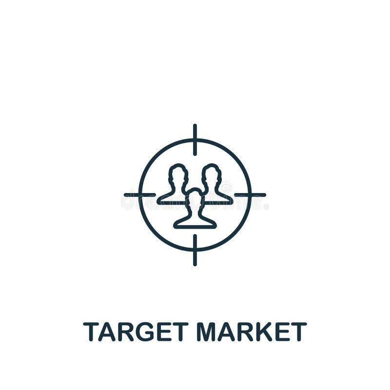 Target Market Icon. Line Simple Web Development Icon for Templates, Web ...