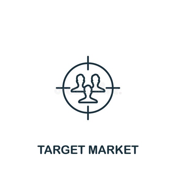 Target Market Icon. Line Simple Web Development Icon for Templates, Web ...