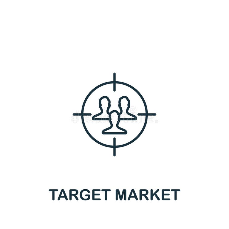 Target Market Icon. Line Simple Web Development Icon for Templates, Web ...