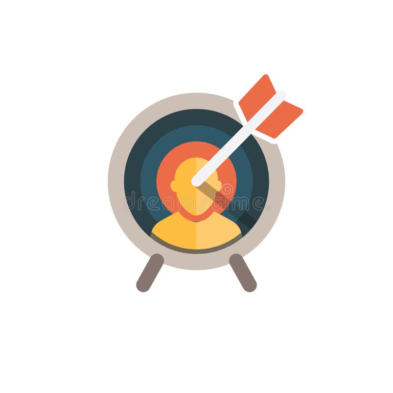 Target Market Icon with People & Target Stock Vector - Illustration of ...