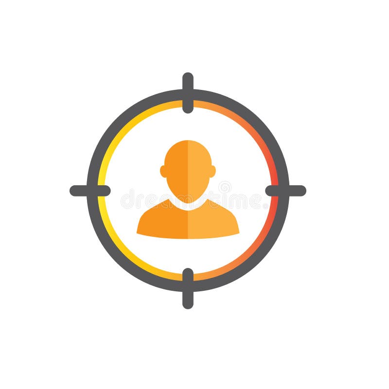 Target Market Icon with People & Target Stock Vector - Illustration of ...