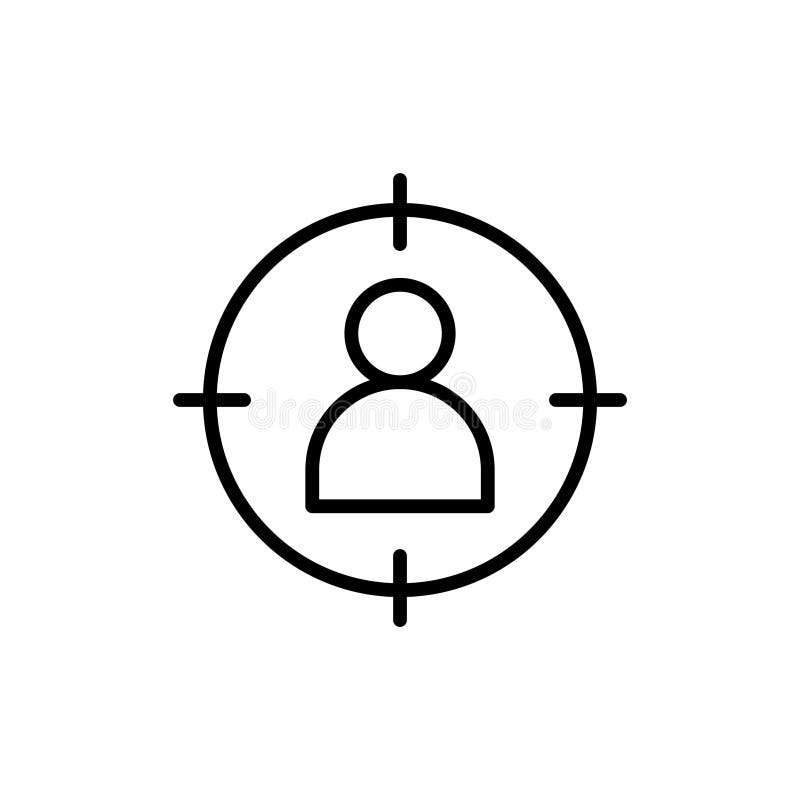 Target market icon stock vector. Illustration of silhouette - 338288629