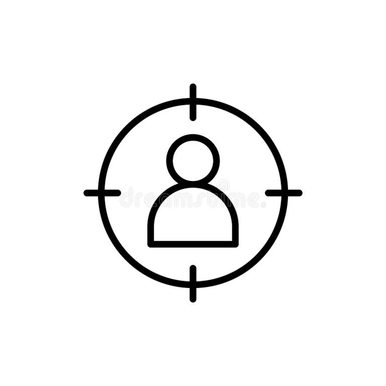 Target market icon stock vector. Illustration of silhouette - 338288629