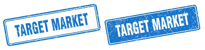 Target Market Stamp Set. Target Market Square Grunge Sign Stock Vector ...
