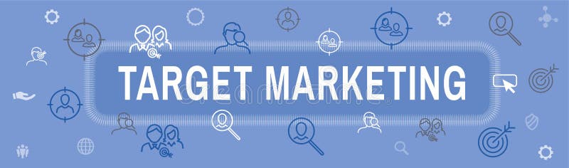 Target Marketing Icon Set and Web Header Banner Stock Vector ...