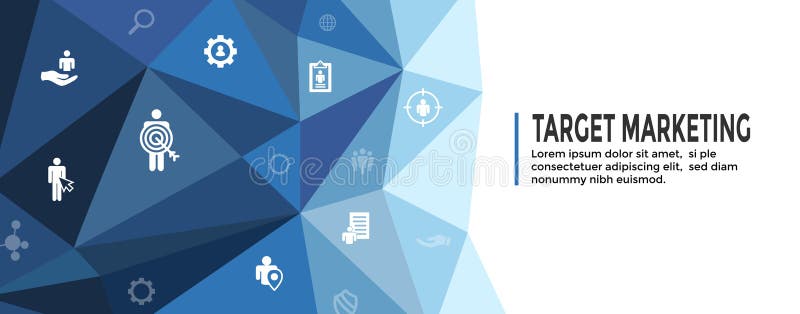 Target Marketing Icon Set and Web Header Banner Stock Vector ...