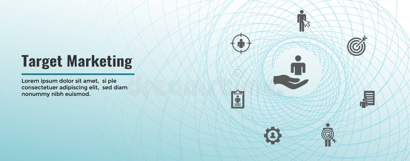 Target Marketing Icon Set and Web Header Banner Stock Vector ...