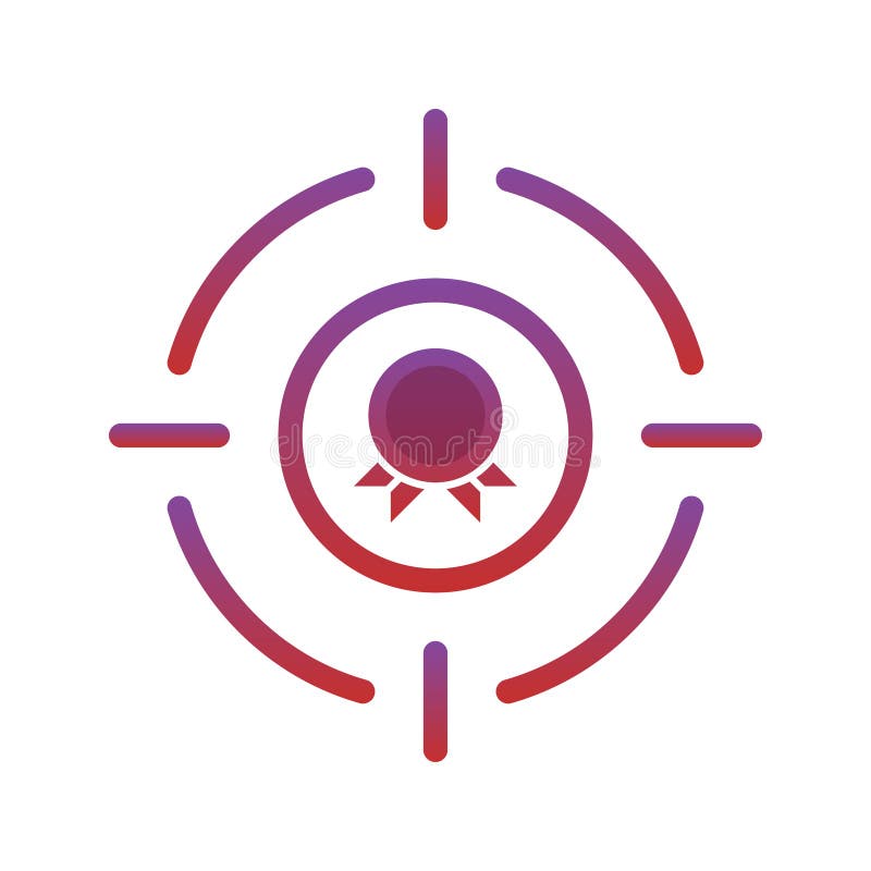 Target Medal Logo Gradient Design Template Icon Element Stock Vector ...