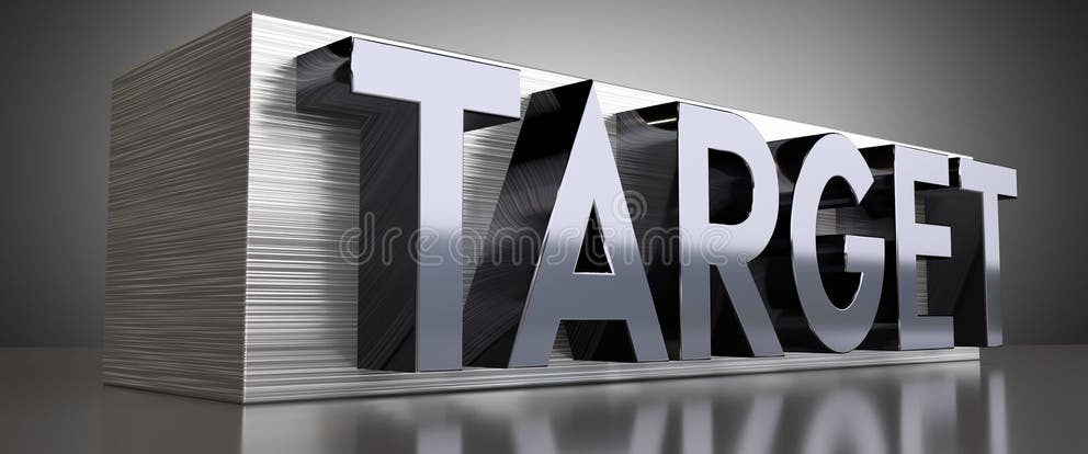Target - Metal Typographical Concept Stock Illustration - Illustration ...