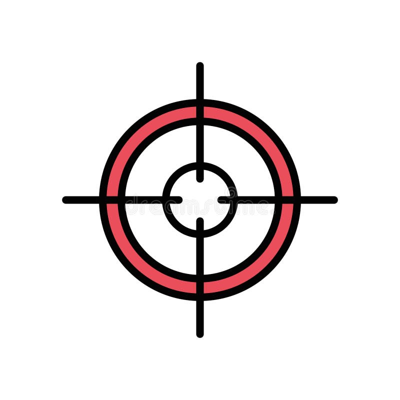 Target Military Force Line Style Icon Stock Vector - Illustration of ...