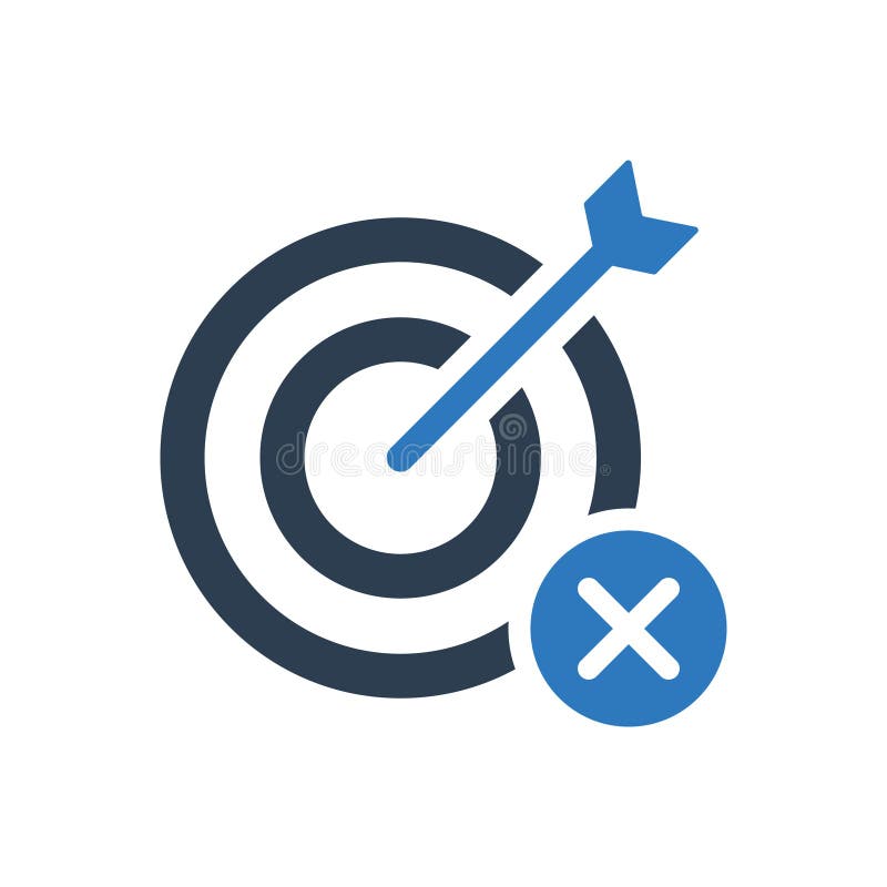Target miss icon stock illustration. Illustration of mark - 392746927