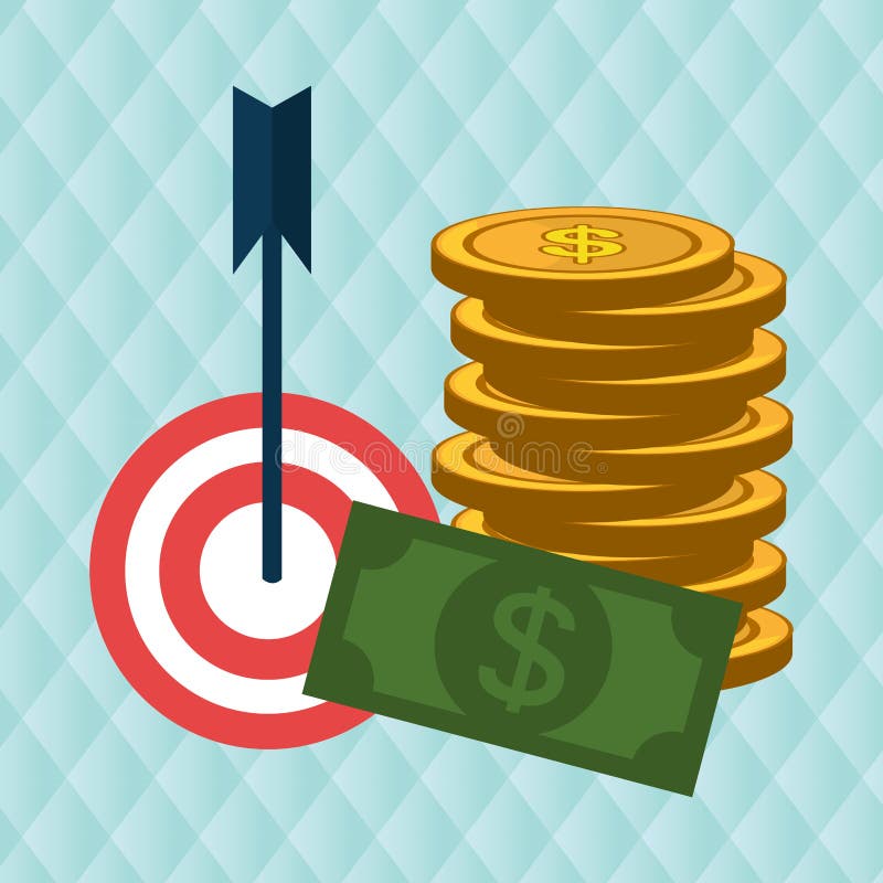 Target money piggy cash stock illustration. Illustration of cash - 83144503