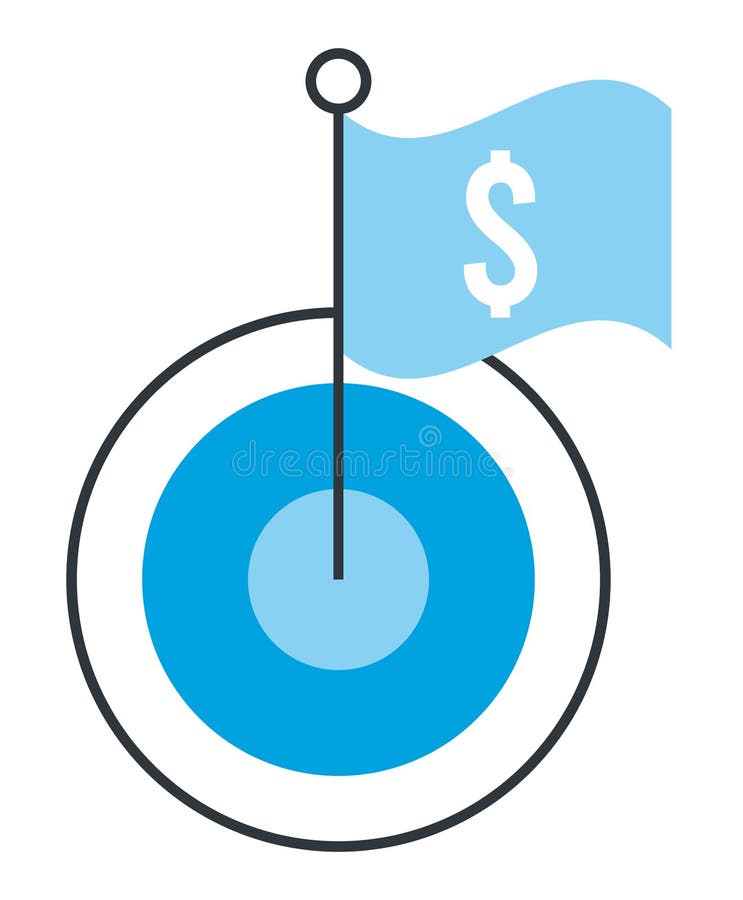 Target and money flag stock vector. Illustration of game - 228918866