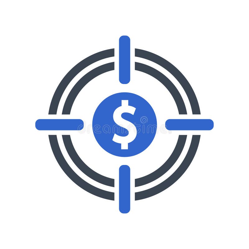 Target money icon stock vector. Illustration of dollar - 174878172