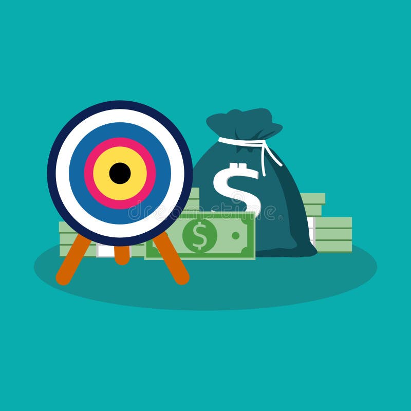 Target and Money. Management and Achievements Stock Vector ...