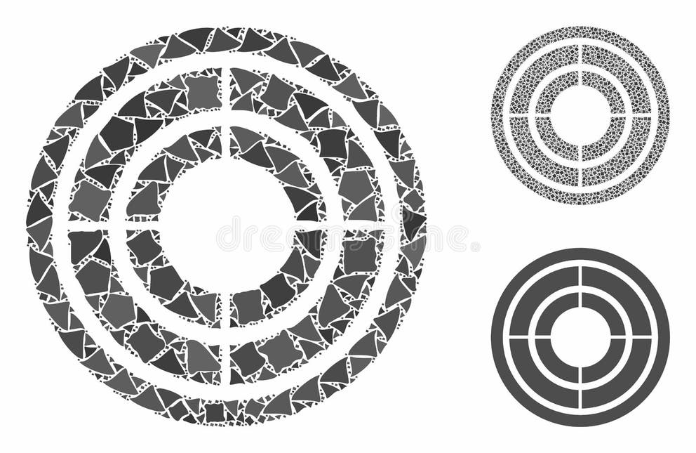 Target Mosaic Icon of Abrupt Elements Stock Vector - Illustration of ...