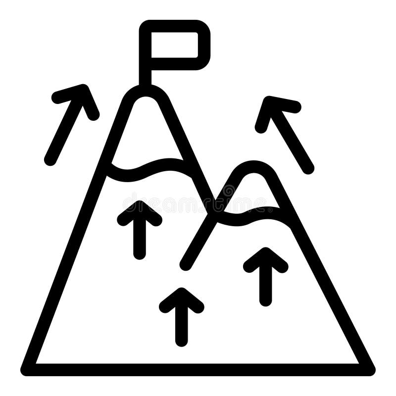Target Mountains Integrity Icon Outline Vector. Value Balance Future ...