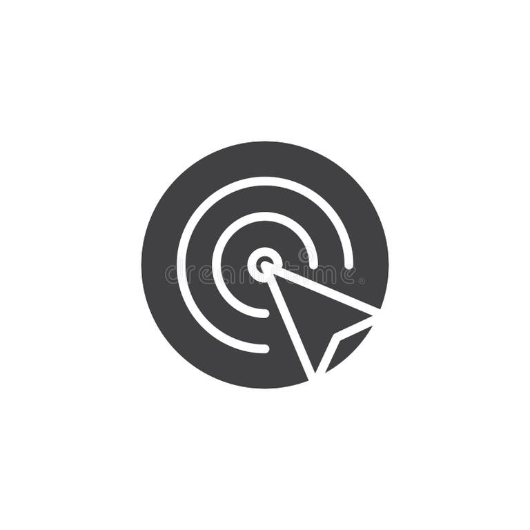 Target with Mouse Cursor Vector Icon Stock Vector - Illustration of ...