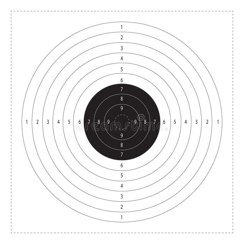 Target with Numbers for Shooting at a Shooting Range. a Round Target ...