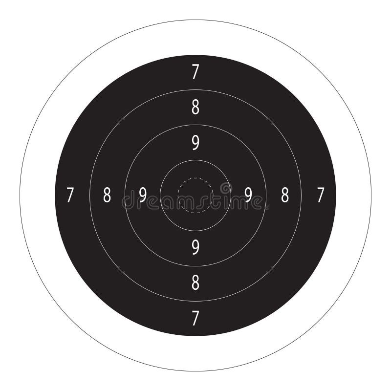 Target with Numbers for Shooting at a Shooting Range. a Round Target ...