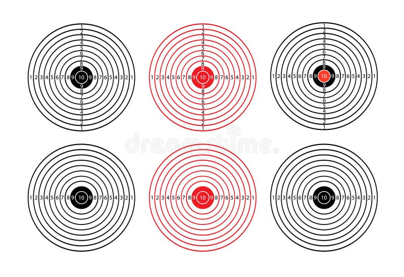 Target with Numbers for Shooting at a Shooting Range.round Target with ...