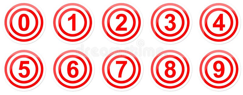 Target Numbers Symbol stock illustration. Illustration of four - 43623186