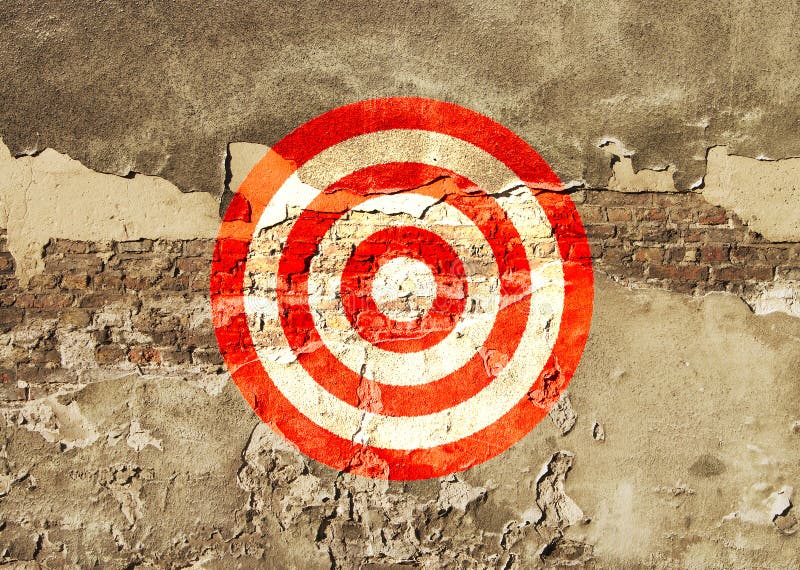Target painted on the wall stock illustration. Illustration of ...