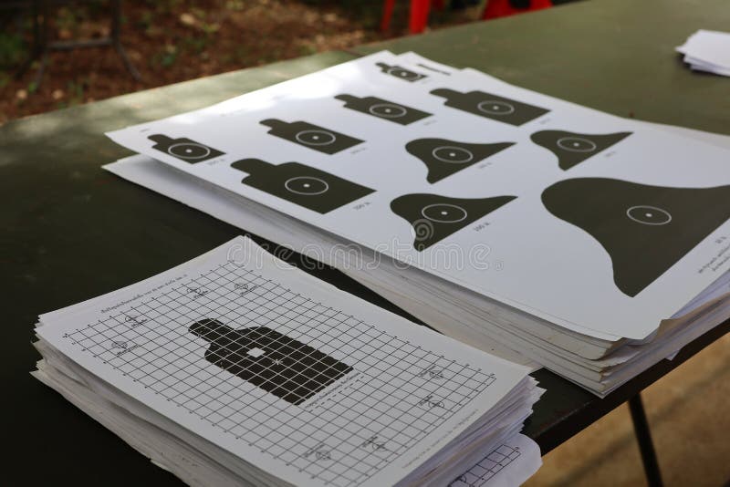 Target Paper for Shooting Practice Stock Photo - Image of target, brand ...