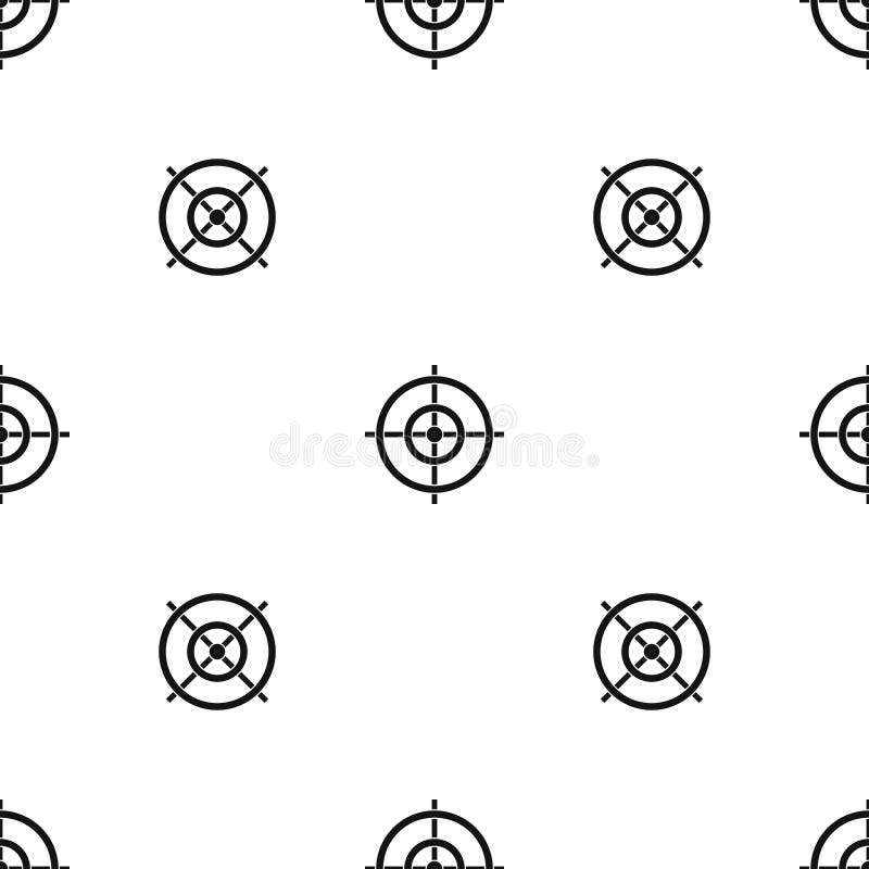 Target Pattern Seamless Black Stock Vector - Illustration of game ...