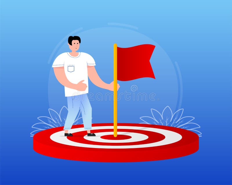 Target and People. Social Media Marketing in Flat Style. Stock Vector ...