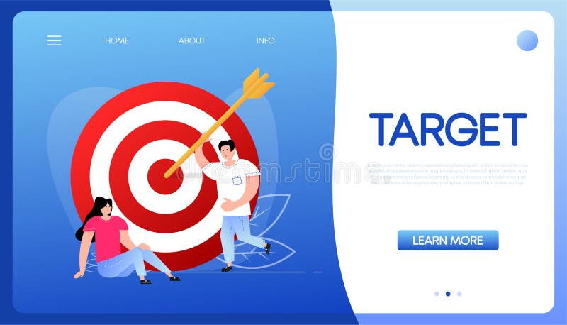 Target People. Social Media Marketing. Vector, Illustration. Stock ...
