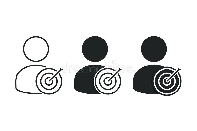 Target Person Icon. Illustration Vector Stock Vector - Illustration of ...