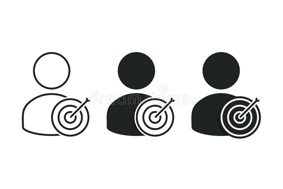 Target Person Icon. Illustration Vector Stock Vector - Illustration of ...
