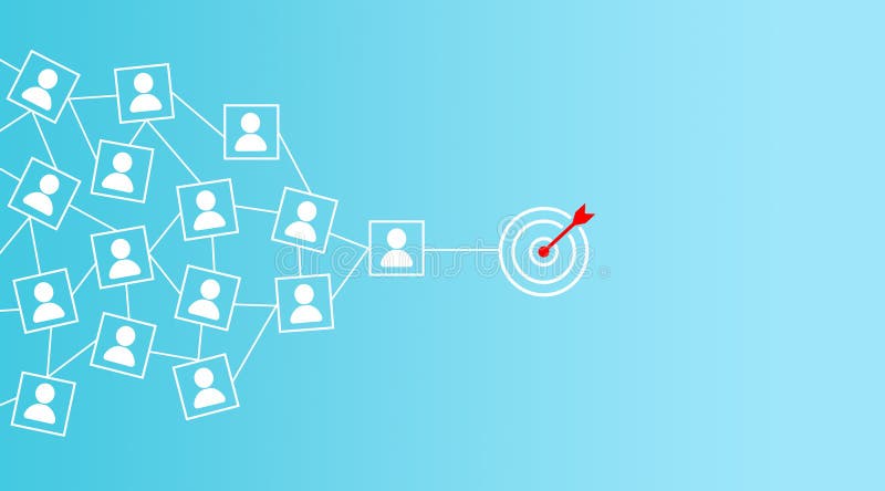 Target and a Person Icon in a White Square Frame, Represents Customer ...