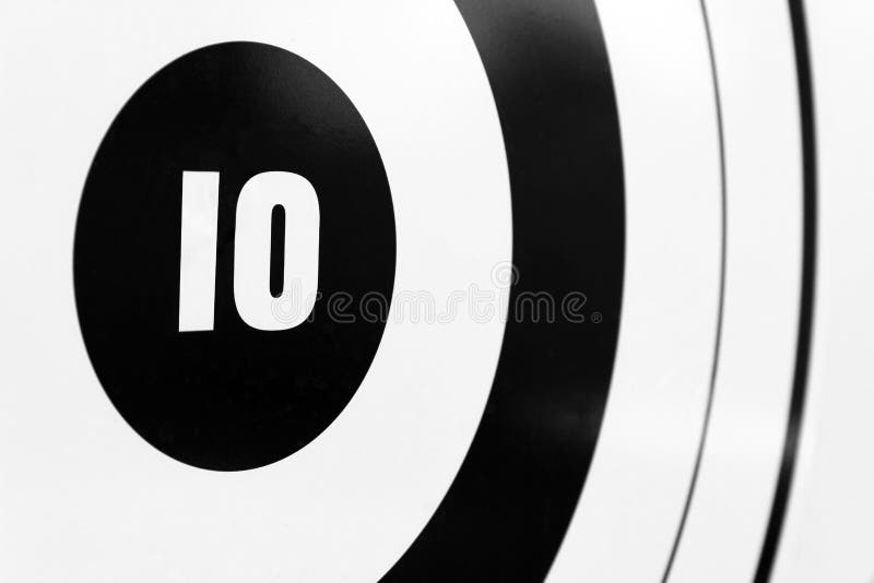 Target in Perspective with a Figure of Ten Stock Photo - Image of ...