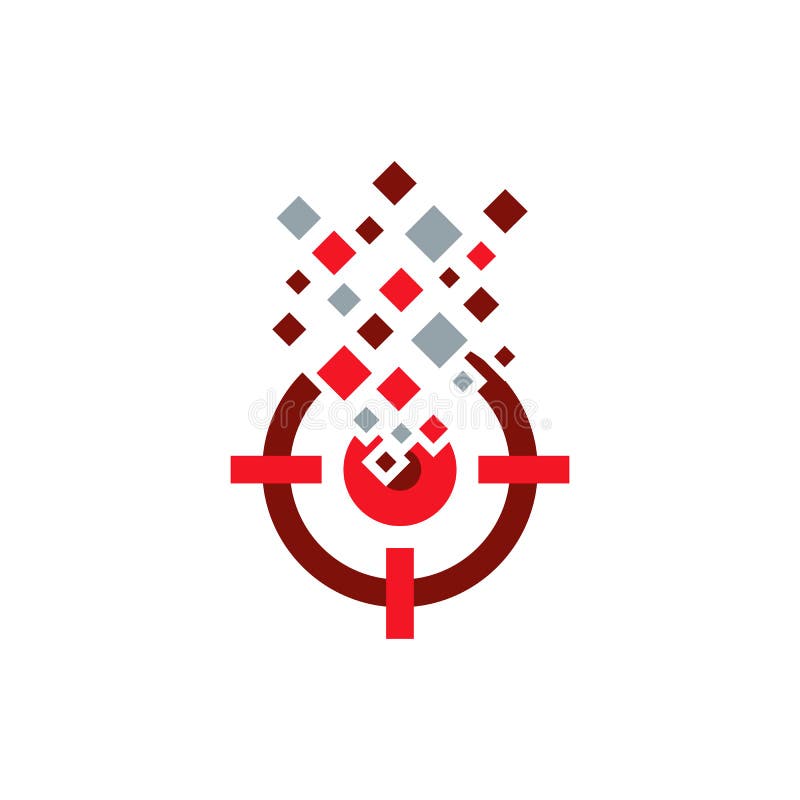 Target Pixel Logo Icon Design Stock Vector - Illustration of data ...