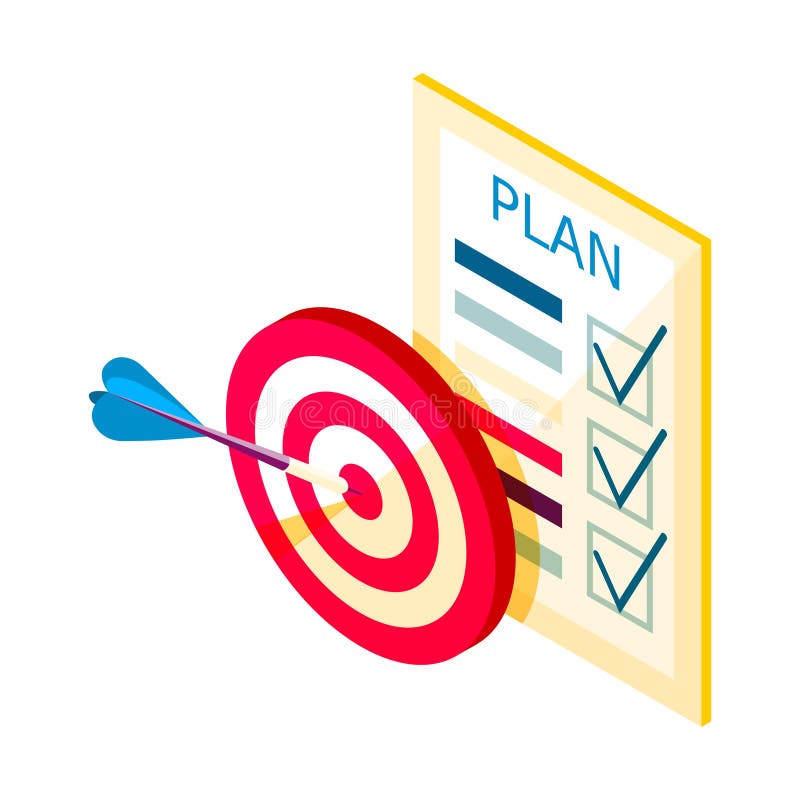 Target and Plan Composition Stock Vector - Illustration of finance ...