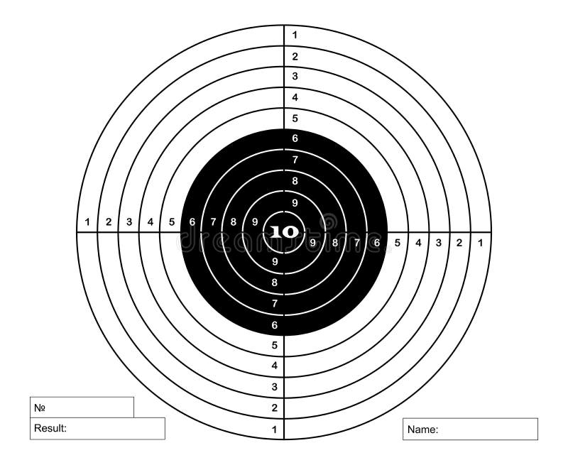 Target Shoot Outline. Vector Illustration. Stock Vector - Illustration ...
