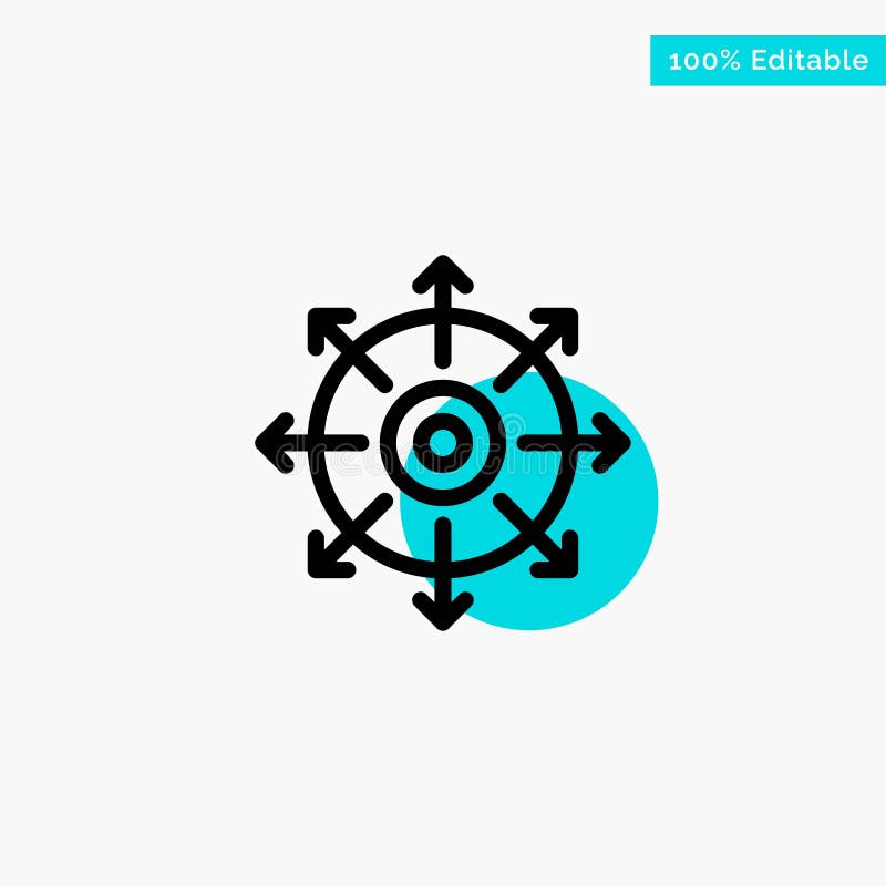 Target, Point, Achieve, Success Turquoise Highlight Circle Point Vector ...