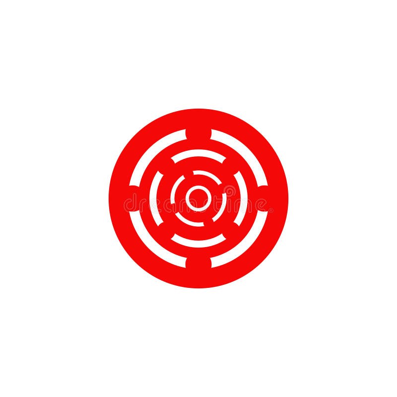 Target Point Icon Logo Design Vector Template Stock Vector ...