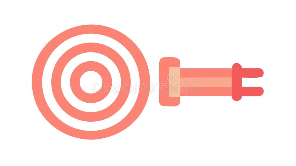 Target with Pointer Icon for Aim and Precision, Vector Design ...