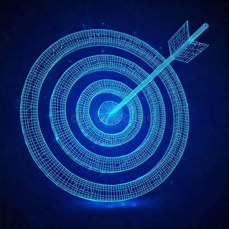 "Target Poly Design - Arrow and Aim Abstract Geometric Image, Bullseye ...