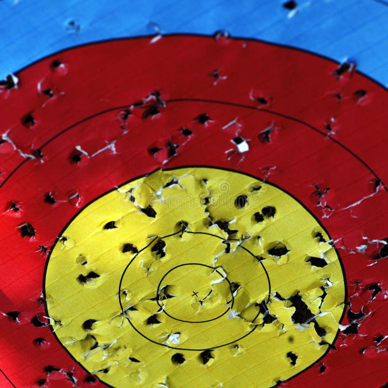 Archery Target stock photo. Image of concentric, yellow - 425684